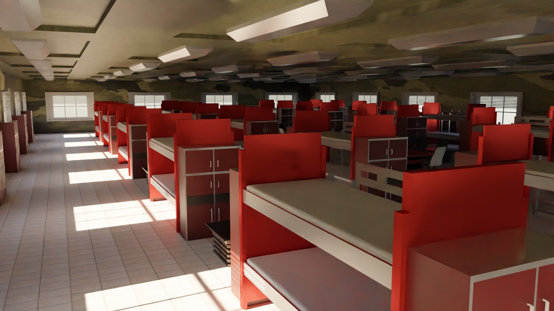 3D Military Dormitory Model - TurboSquid 2160847