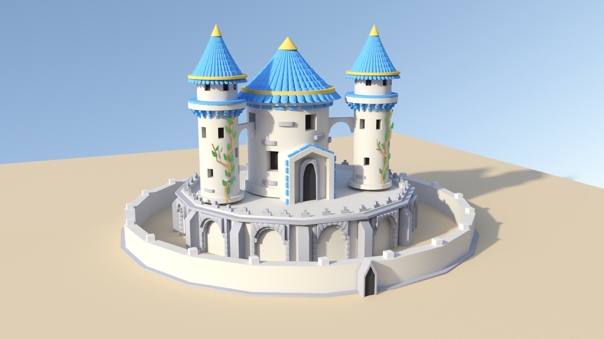 3D Fantasy Castle Rts - TurboSquid 2238531