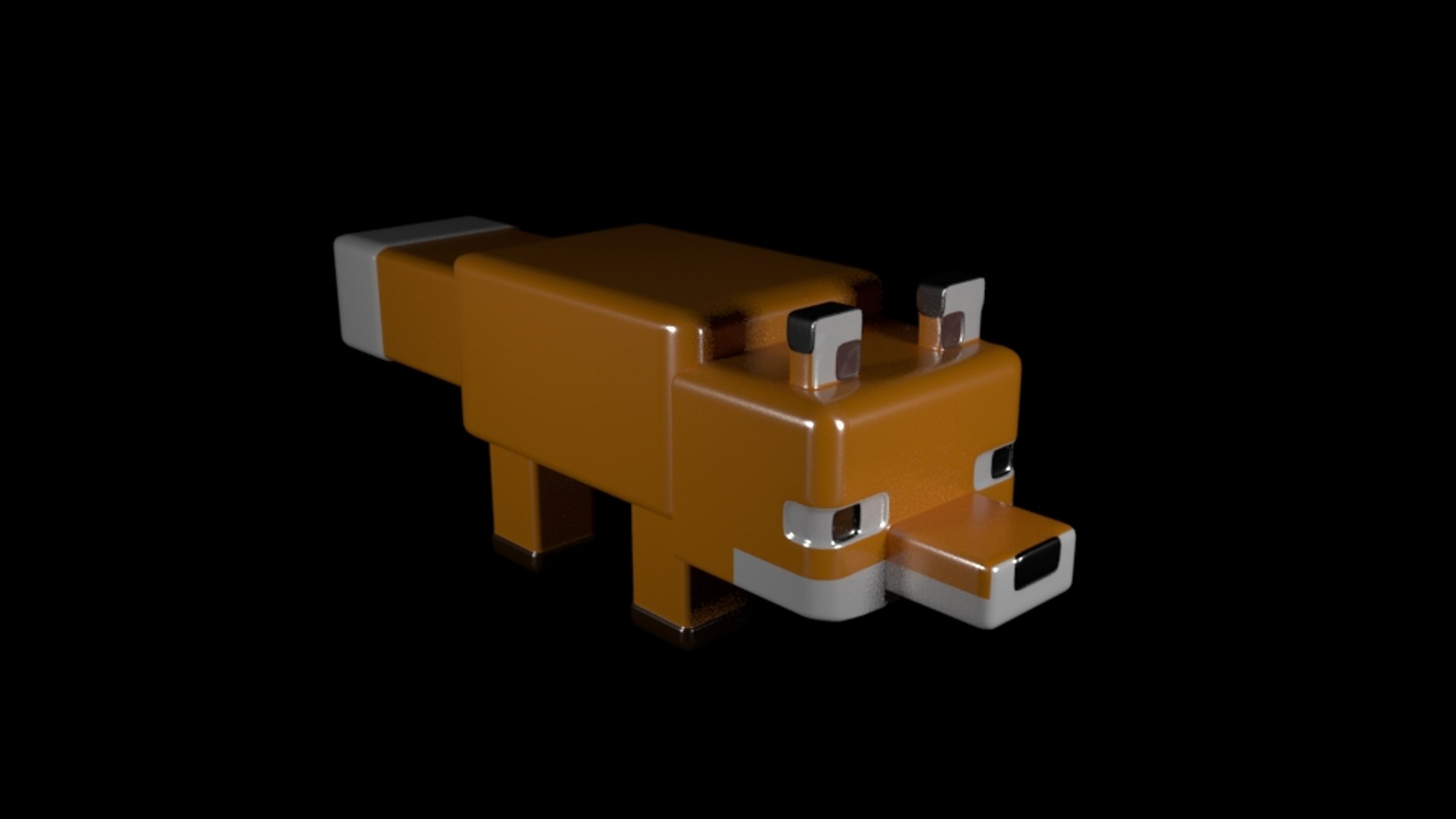 3D Fox Minecraft Model - TurboSquid 1586882