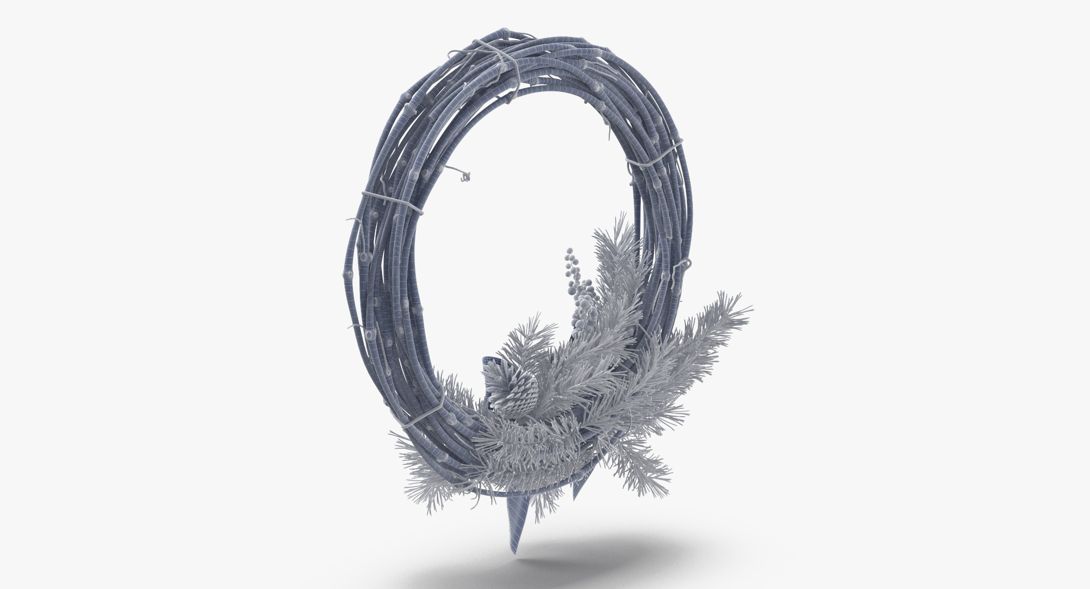 3D christmas wreath 01 - TurboSquid 1226976