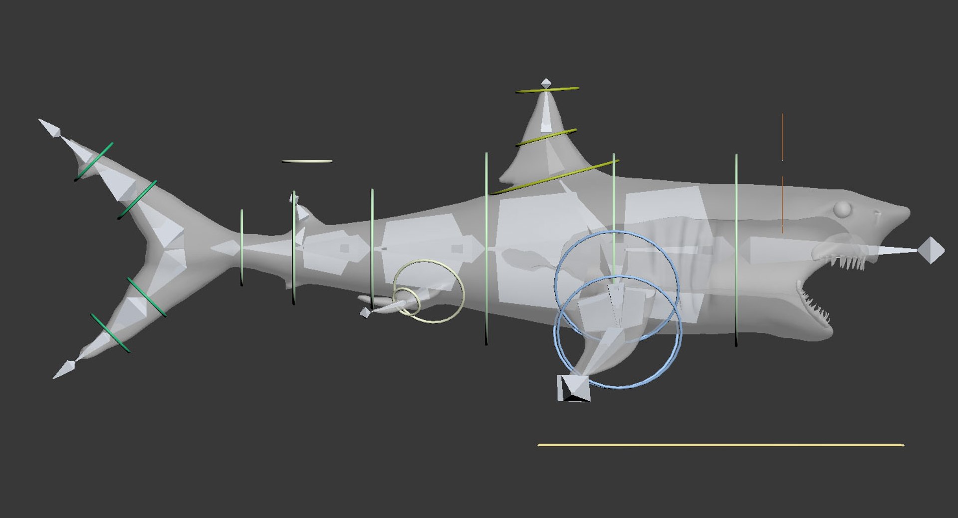 Modeled rigged shark model - TurboSquid 1302224