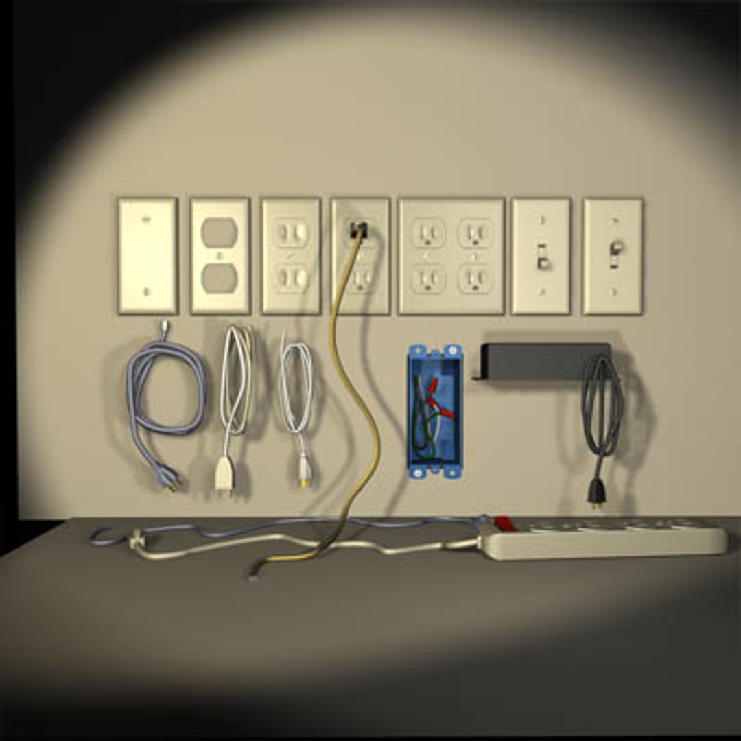 Electrical Parts 01 Circuit 3d Model