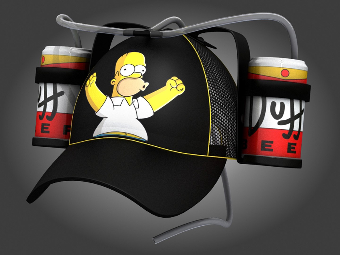 3d Model Homer Simpson Beer Hat