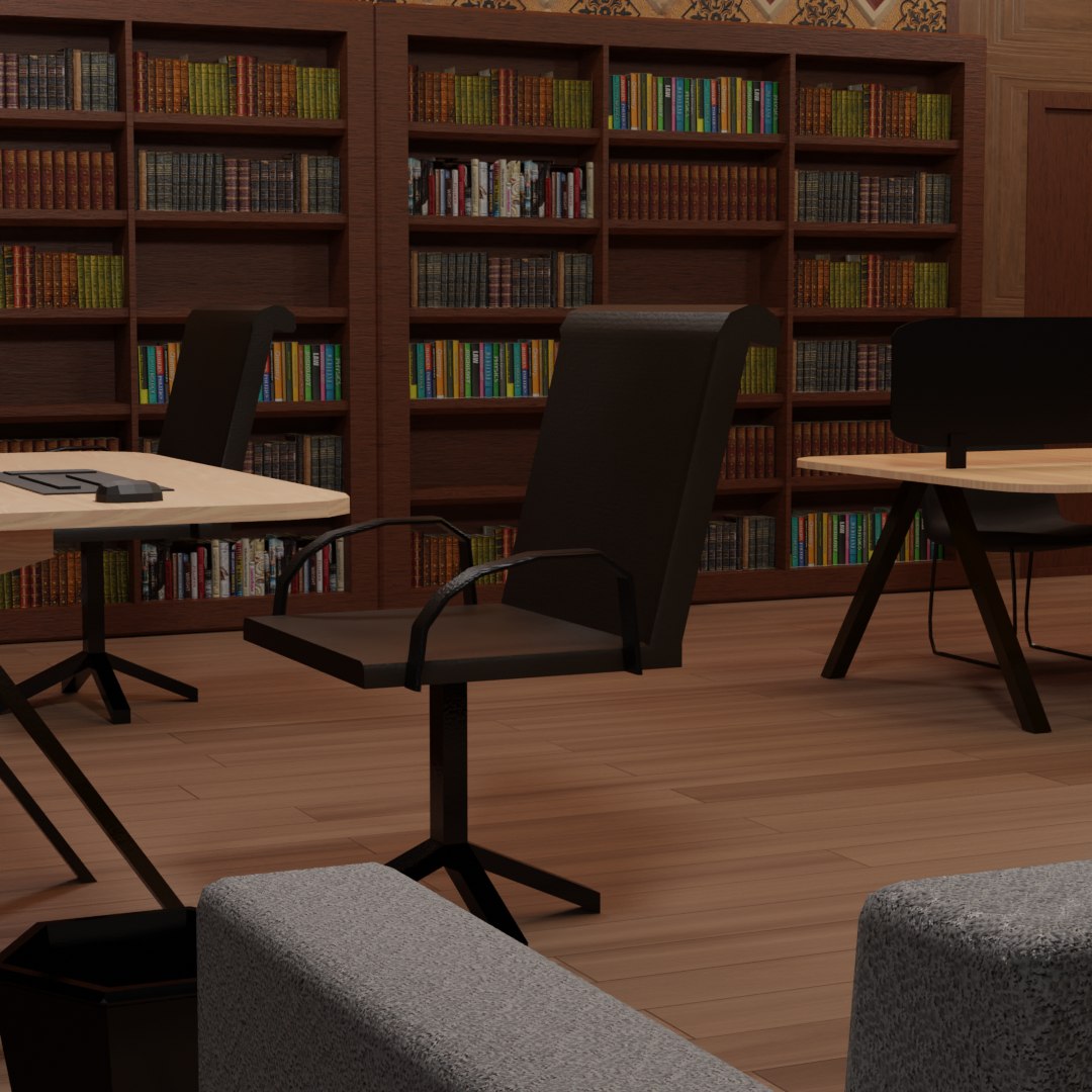 3D Low Poly Library Assets Model - TurboSquid 2017584