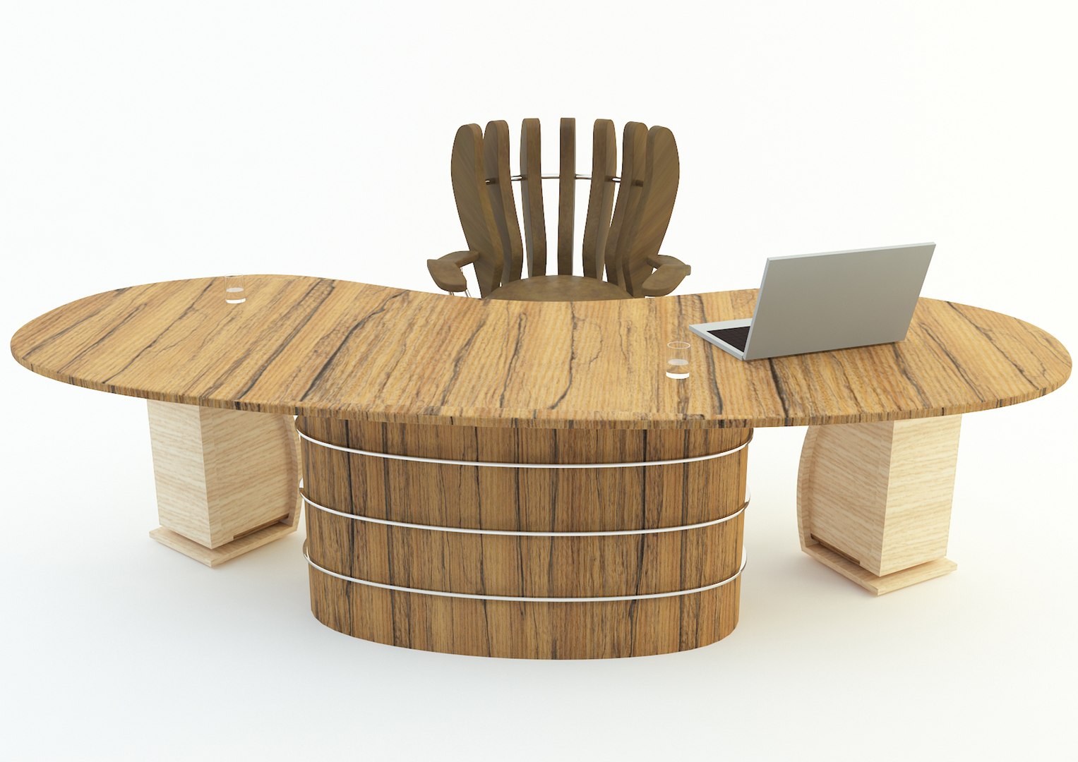 Office secretary desk 3d model 3D model - TurboSquid 2067892