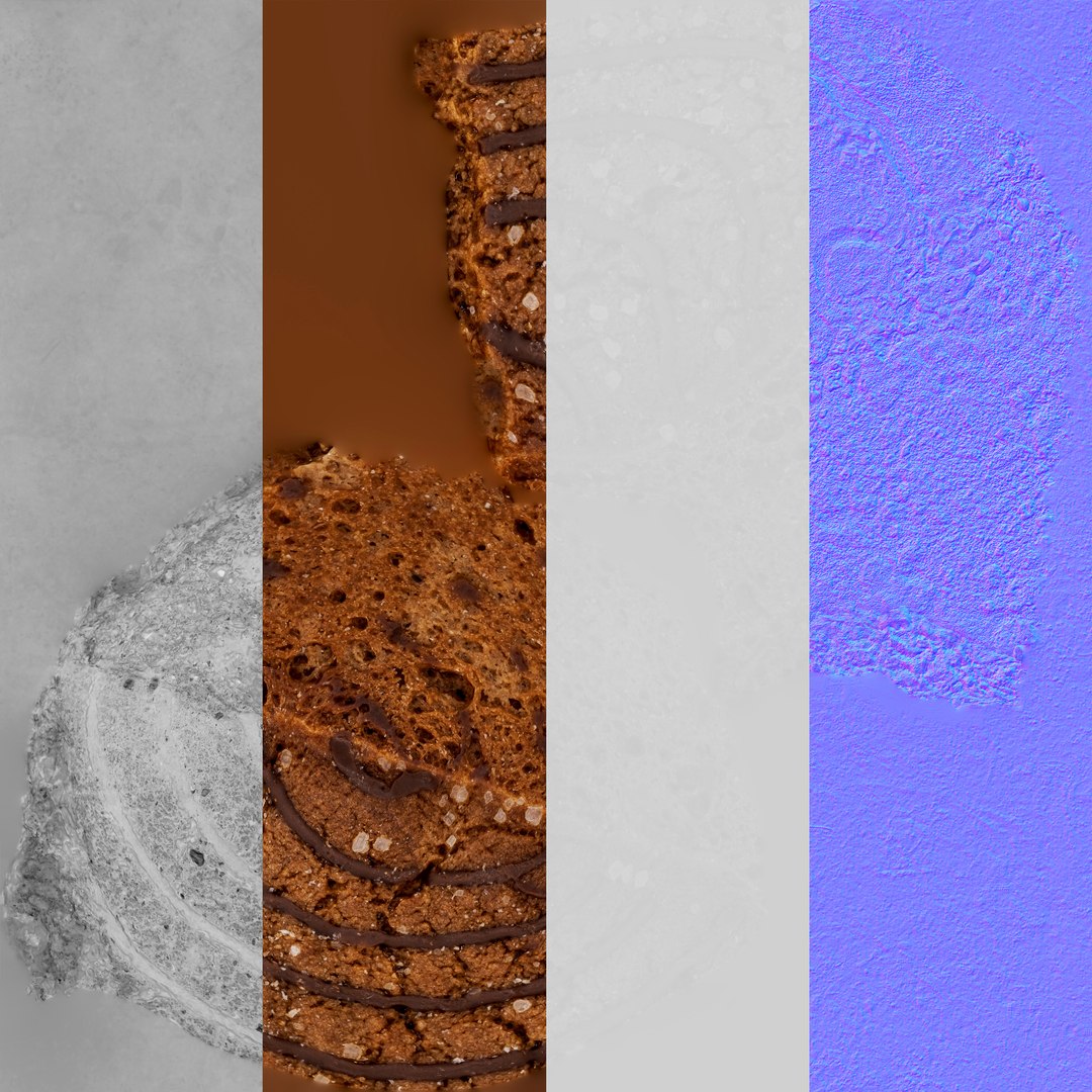 3D dark cookie chocolate 02 - TurboSquid 1625978