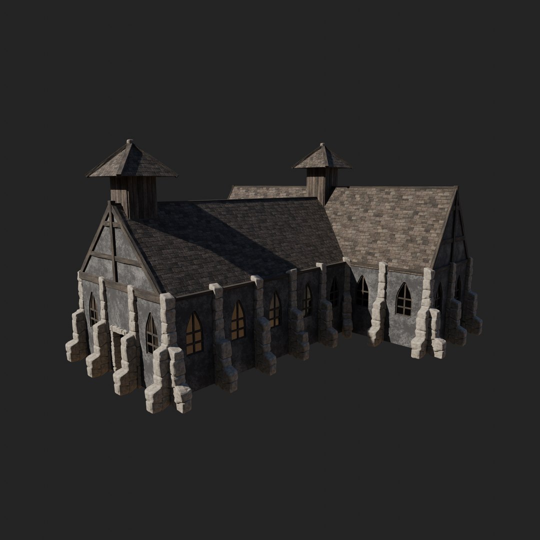 3D CHURCHES CHAPEL MEDIEVAL FANTASY BUILDING CATHEDRAL COLLECTION Model ...