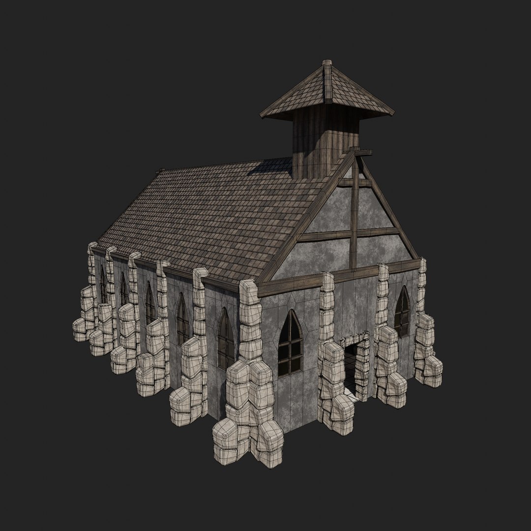 3D CHURCHES CHAPEL MEDIEVAL FANTASY BUILDING CATHEDRAL COLLECTION Model ...