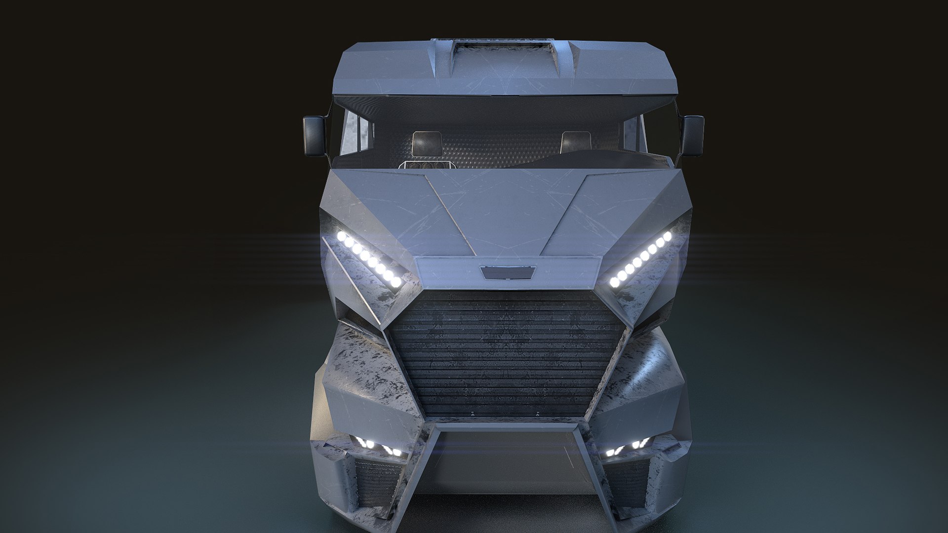 Futuristic Army Truck Model - TurboSquid 2330378