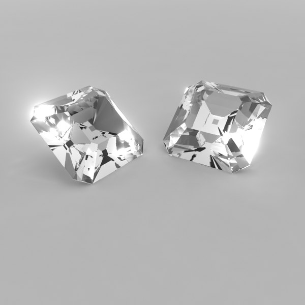 barion cut diamond 3d model