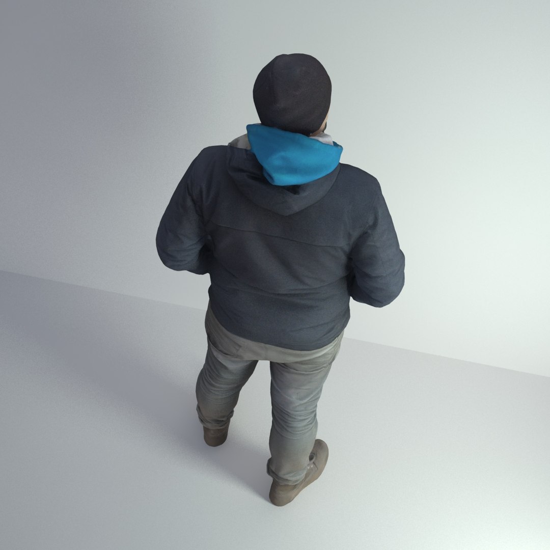 Scanned Man 001 3d Model