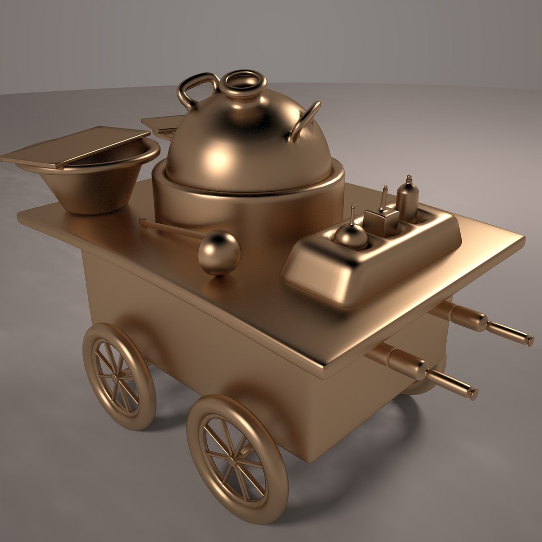3d Model Bean Cart Arabian
