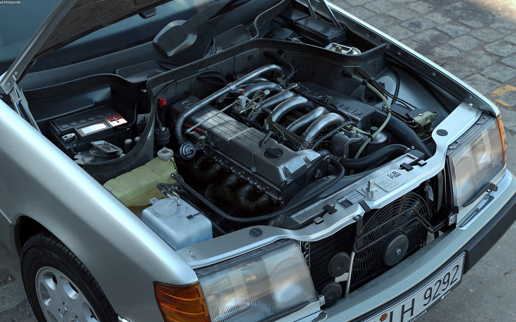 Mercedes-benz W124 300d 1992 3d Model