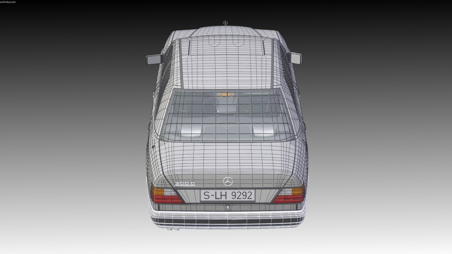 mercedes-benz w124 300d 1992 3d model