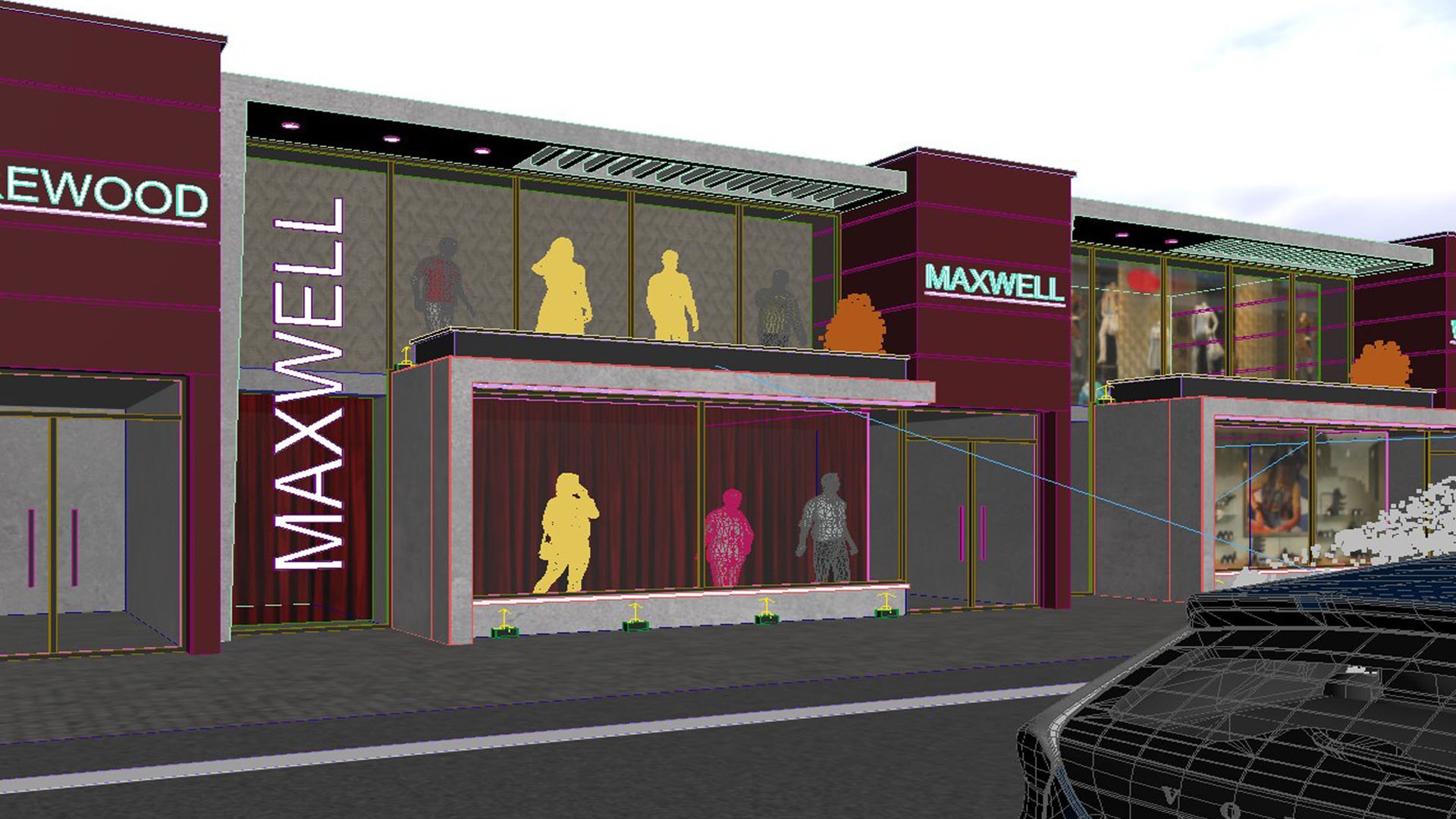 3D Model Modern Shop Office Exterior Max And Corona Scene Model 3D ...