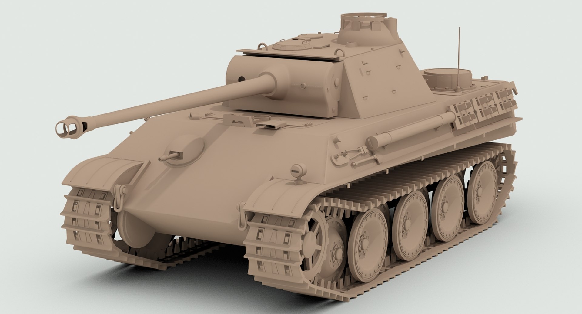 Ww2 German Panther Ausf 3d Model