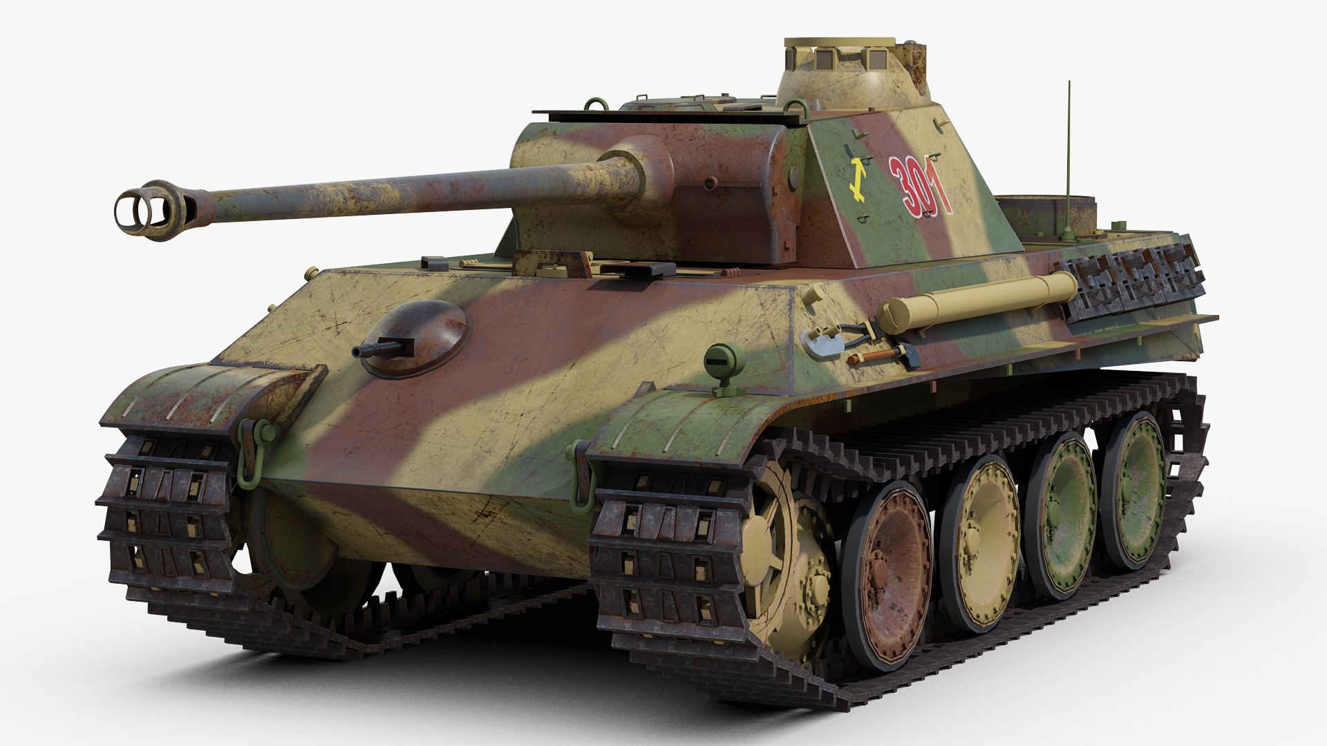 Ww2 German Panther Ausf 3d Model