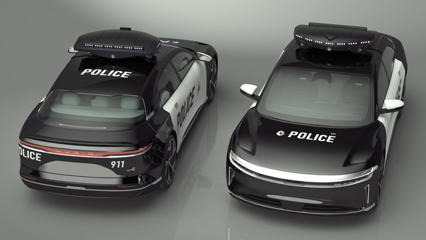 드론 발사대가 장착된 Lucid Air 전기 경찰차 3D 모델 - TurboSquid 2212173