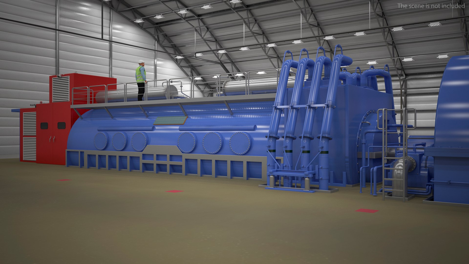 Steam Driven Turbine Generator 3D model - TurboSquid 1775079