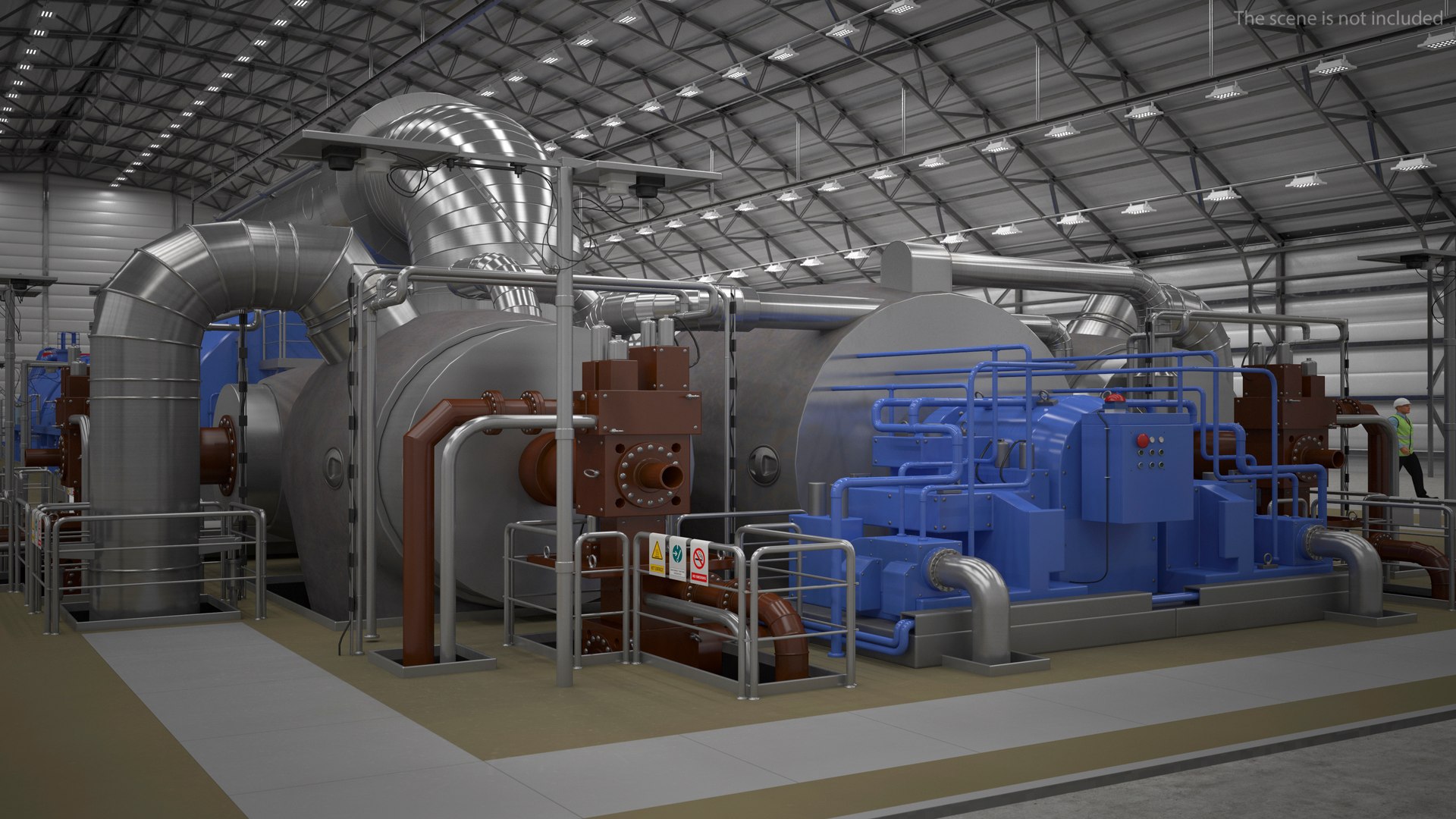 Steam Driven Turbine Generator 3D model - TurboSquid 1775079