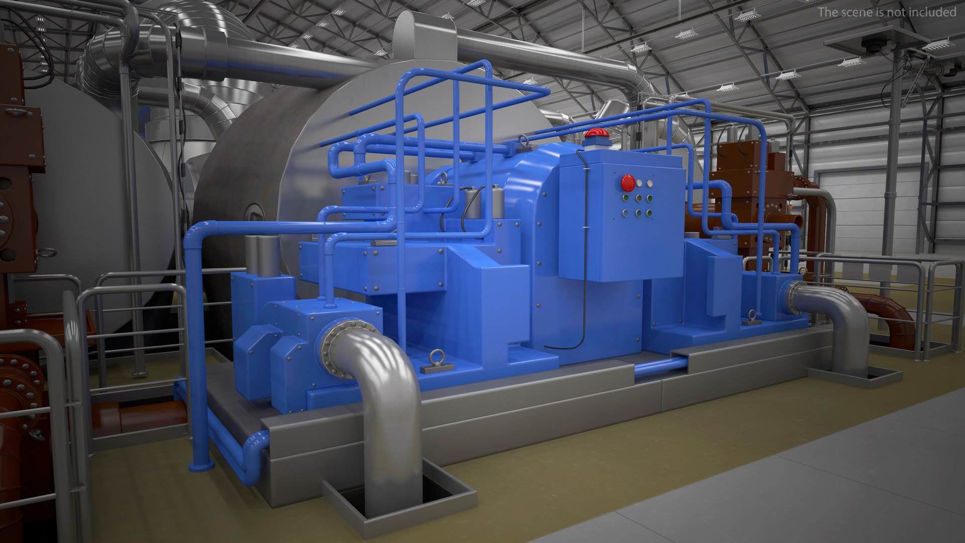 Steam Driven Turbine Generator 3D model - TurboSquid 1775079
