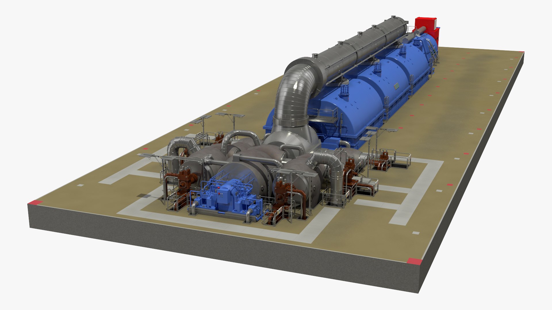 Steam Driven Turbine Generator 3D model - TurboSquid 1775079
