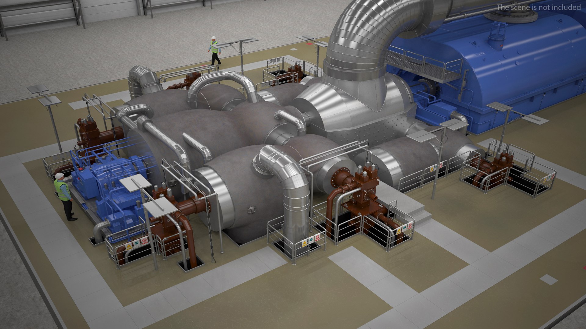 Steam Driven Turbine Generator 3D model - TurboSquid 1775079