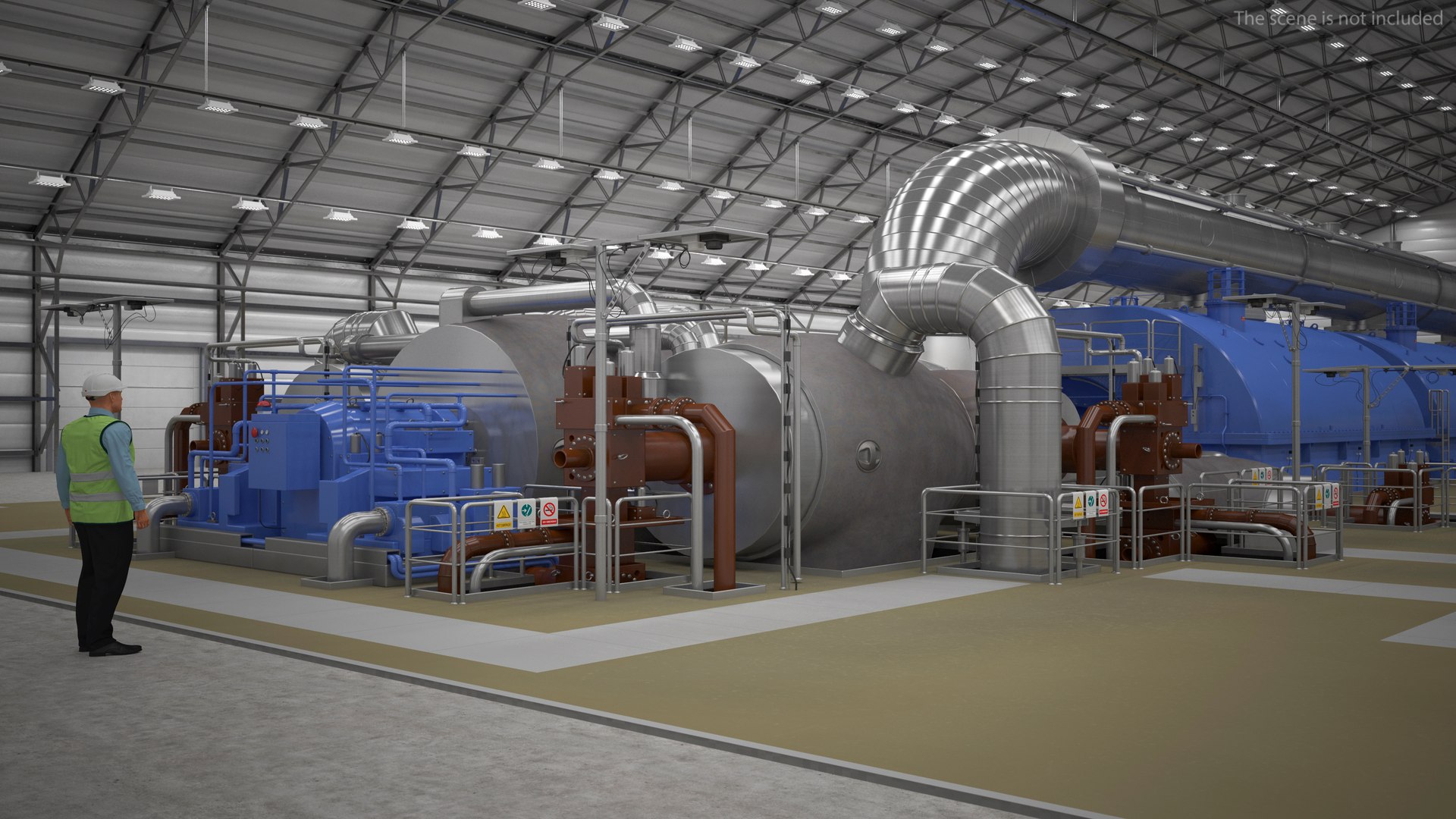 Steam Driven Turbine Generator 3D model - TurboSquid 1775079