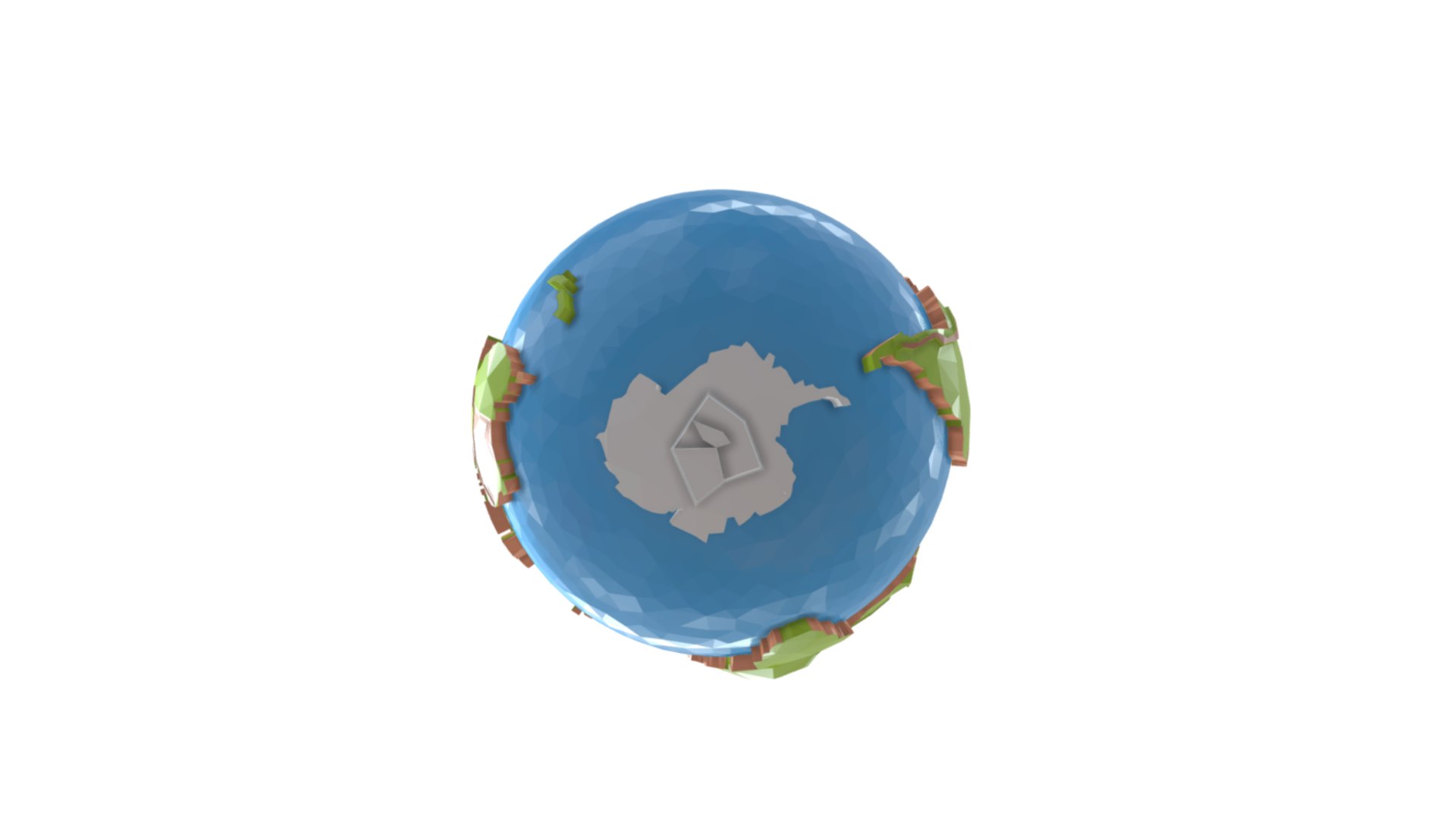 3D Low Poly Cartoon Earth Model - TurboSquid 1999747