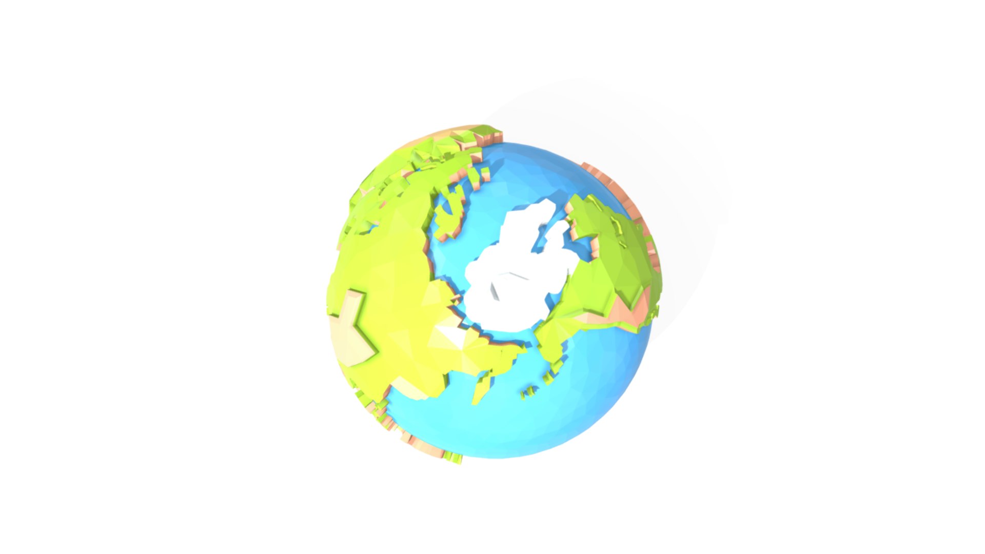 3D Low Poly Cartoon Earth Model - TurboSquid 1999747