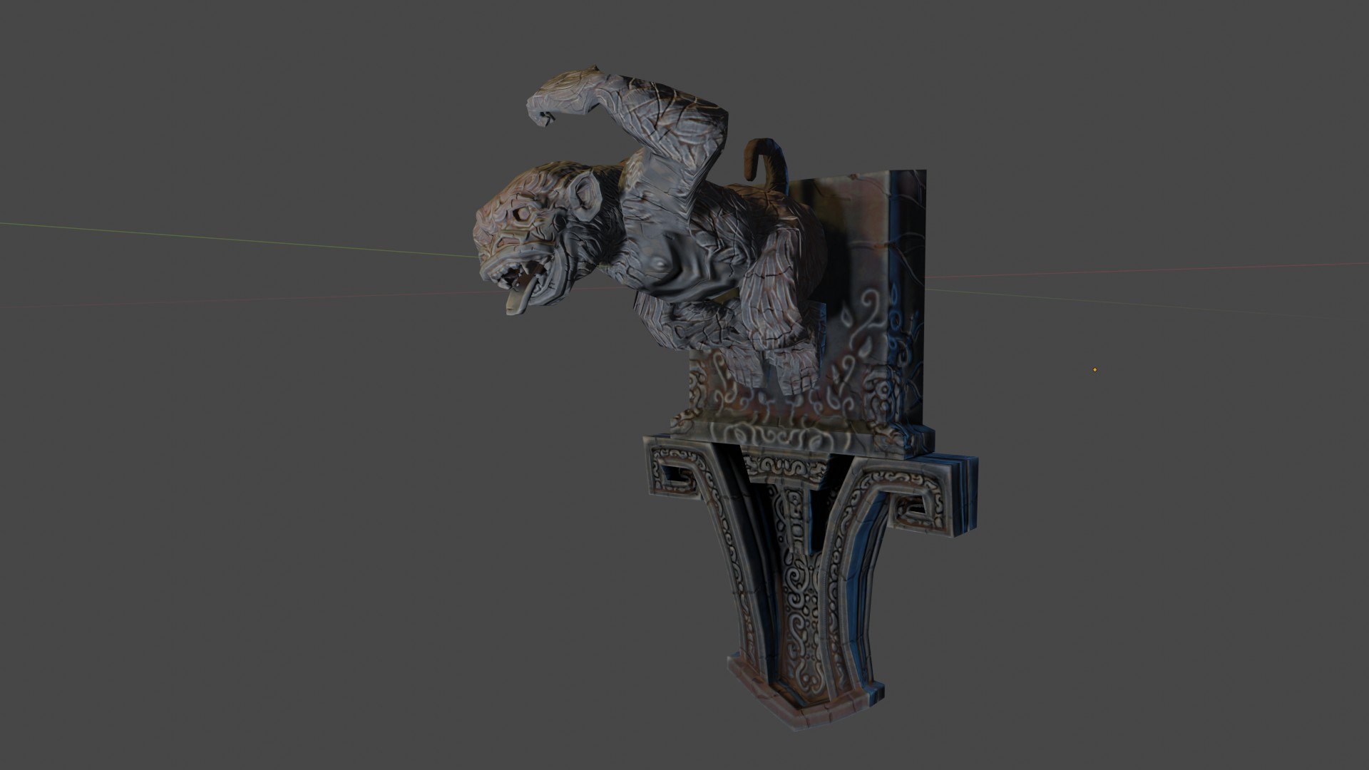 Low Poly Rigged Gargoyle Monkey 3D - TurboSquid 2105598