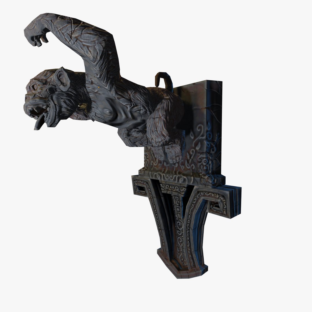 Low Poly Rigged Gargoyle Monkey 3D - TurboSquid 2105598