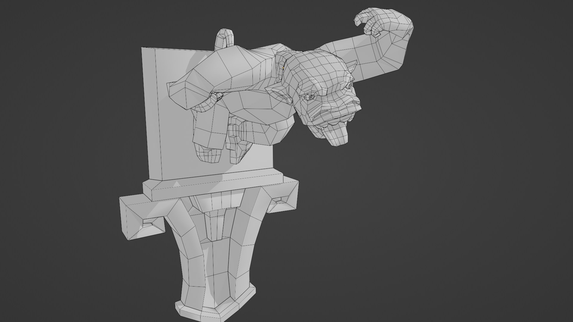 Low Poly Rigged Gargoyle Monkey 3D - TurboSquid 2105598