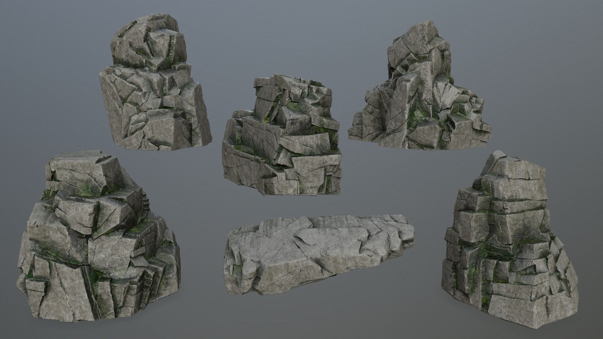 3D stone rock model - TurboSquid 1697112