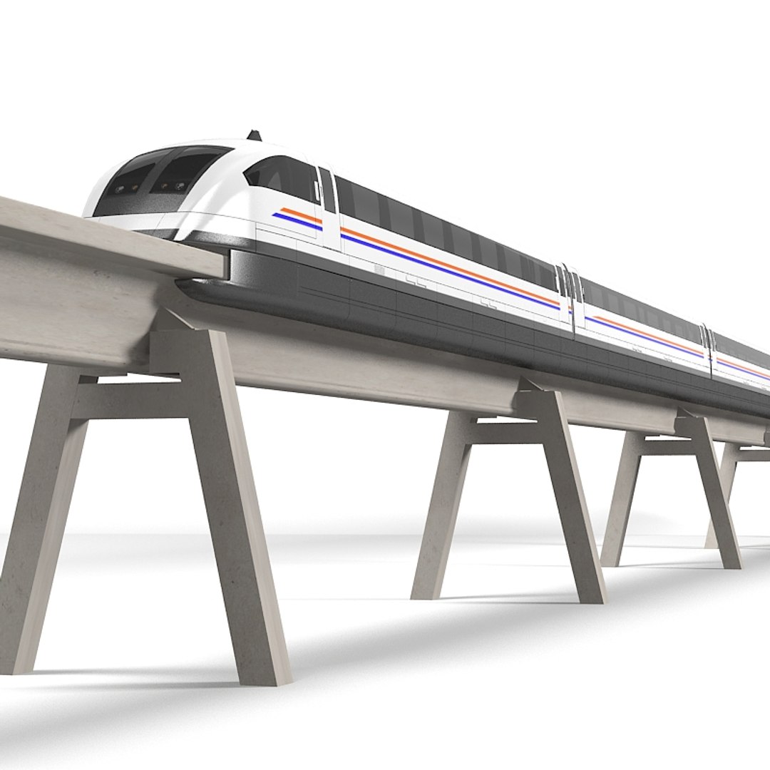 3ds Max Maglev Train Shanghai