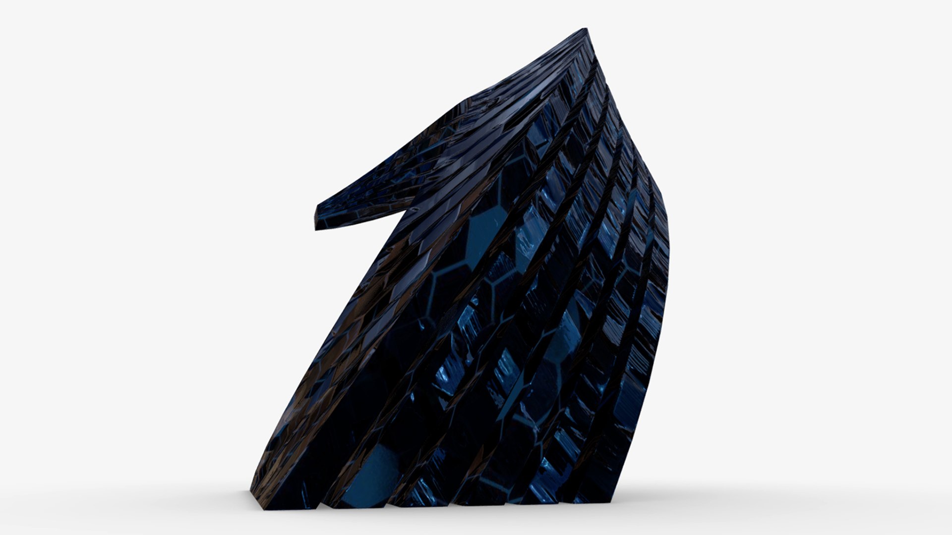 Blue Sci-fi Crystal Building 3D - TurboSquid 1542752