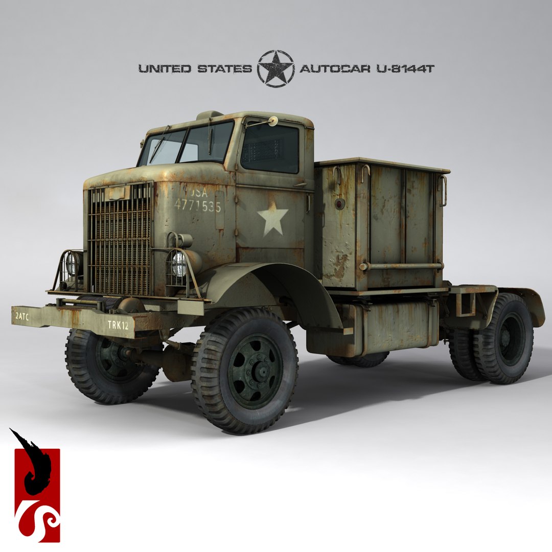 united states autocar u-8144t 3d obj
