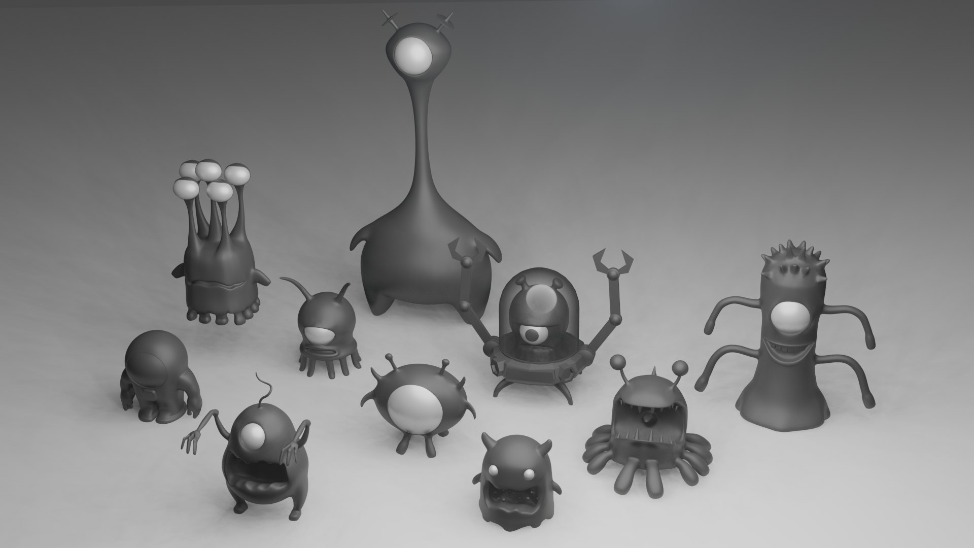 Alien Icons Collection 3D Model - TurboSquid 1880218