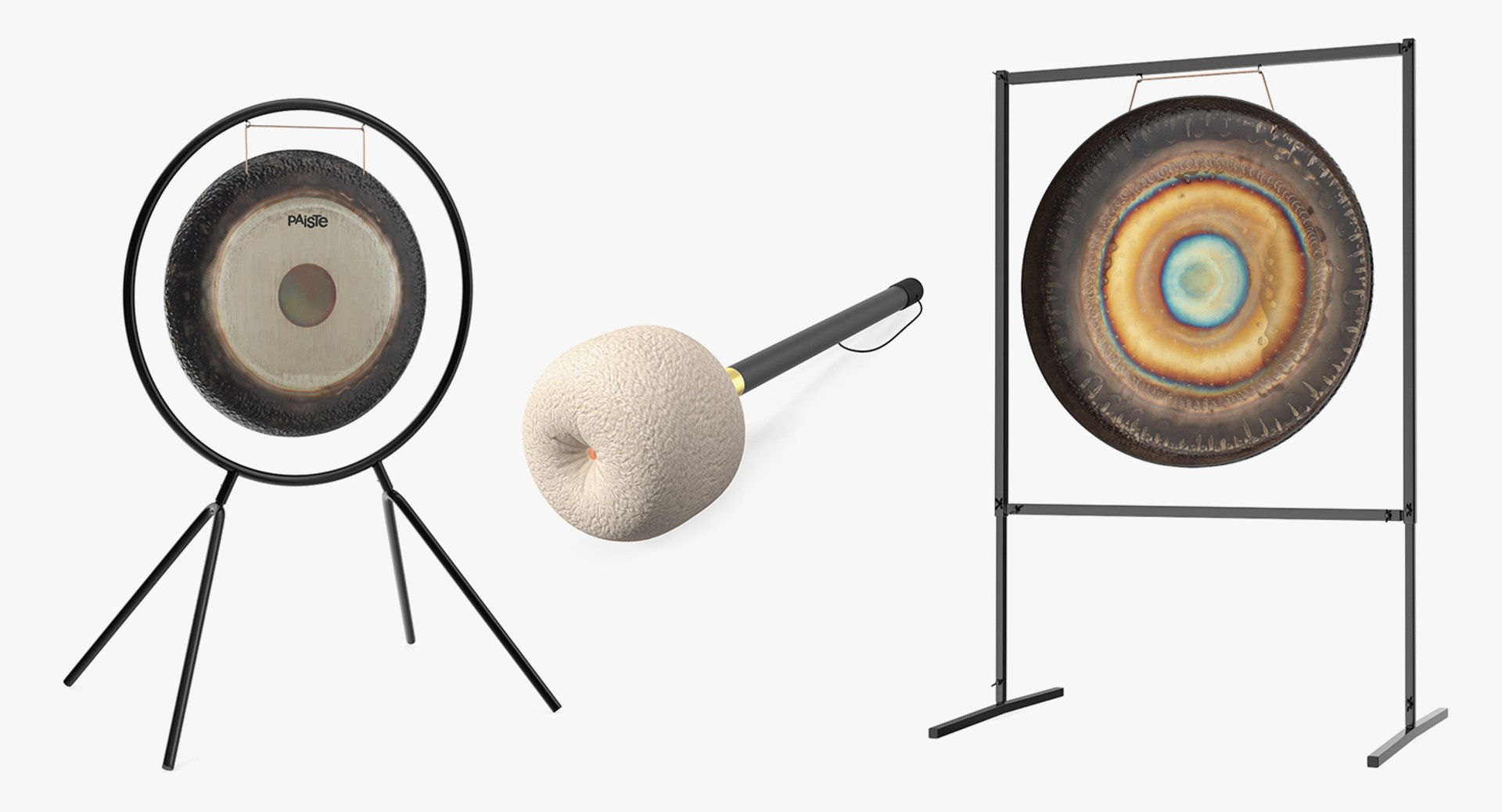 3D Model Symphonic Gongs Collection With Beater Collection - TurboSquid ...