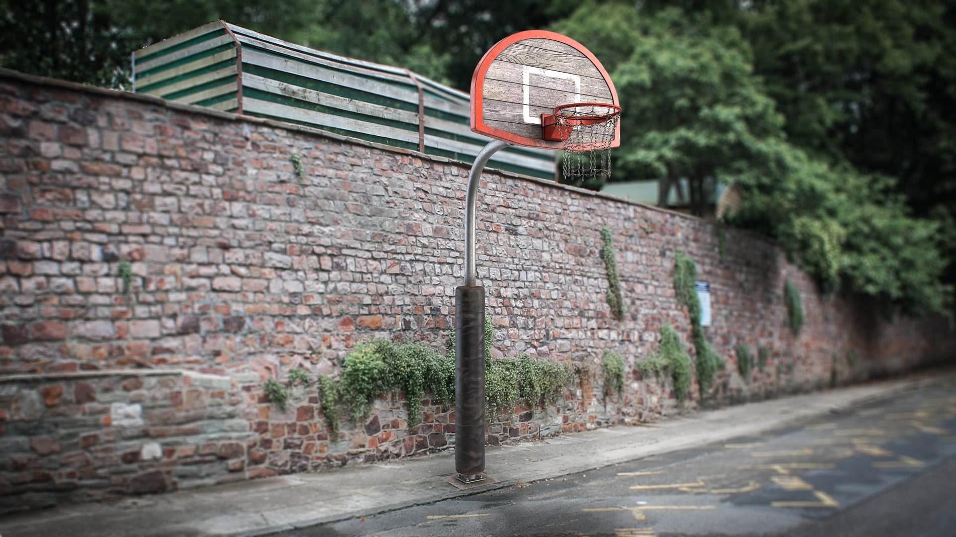 Street Basketball Hoop model - TurboSquid 1918144