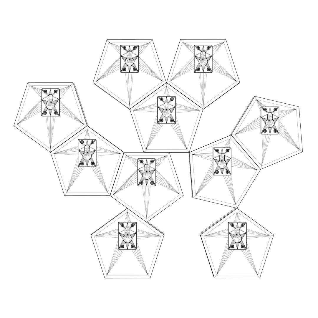 Pentagram Wall Art Mirror 3D Model - TurboSquid 2380590