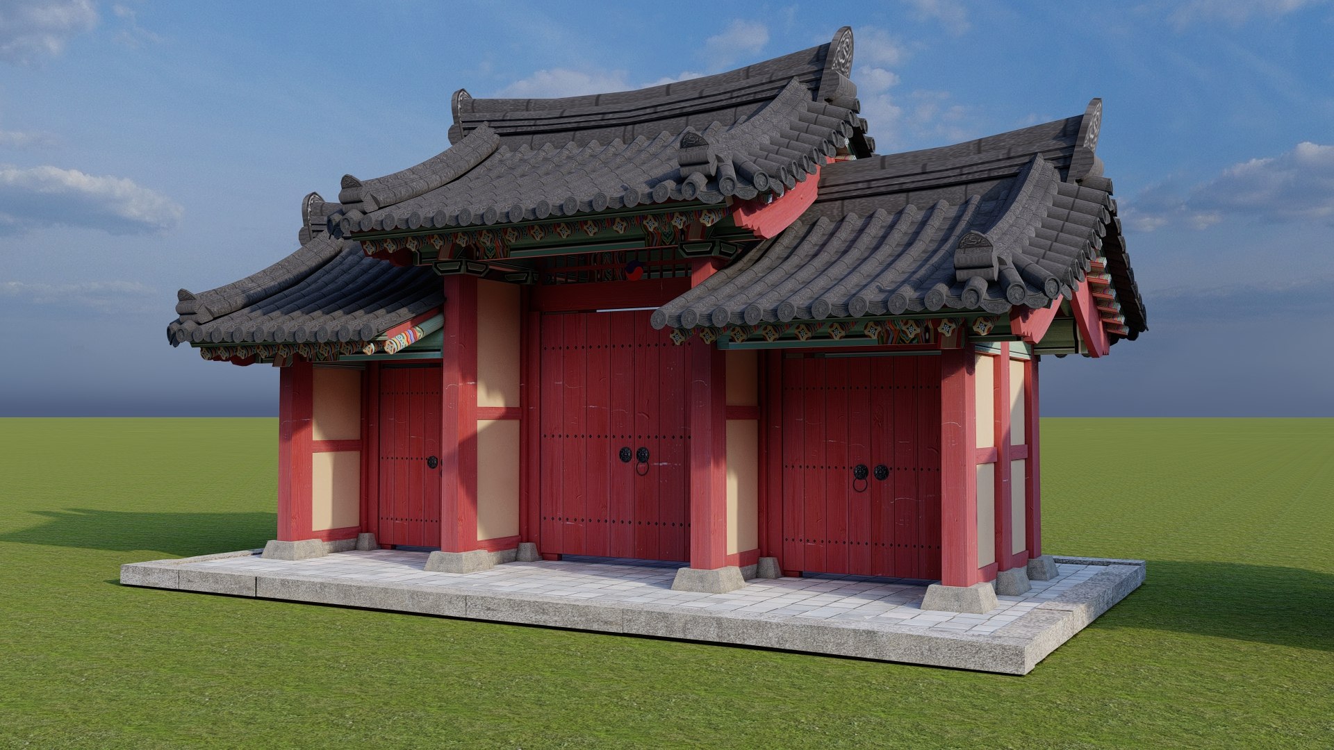 3D Korea house gate Soseldemun model - TurboSquid 2019949