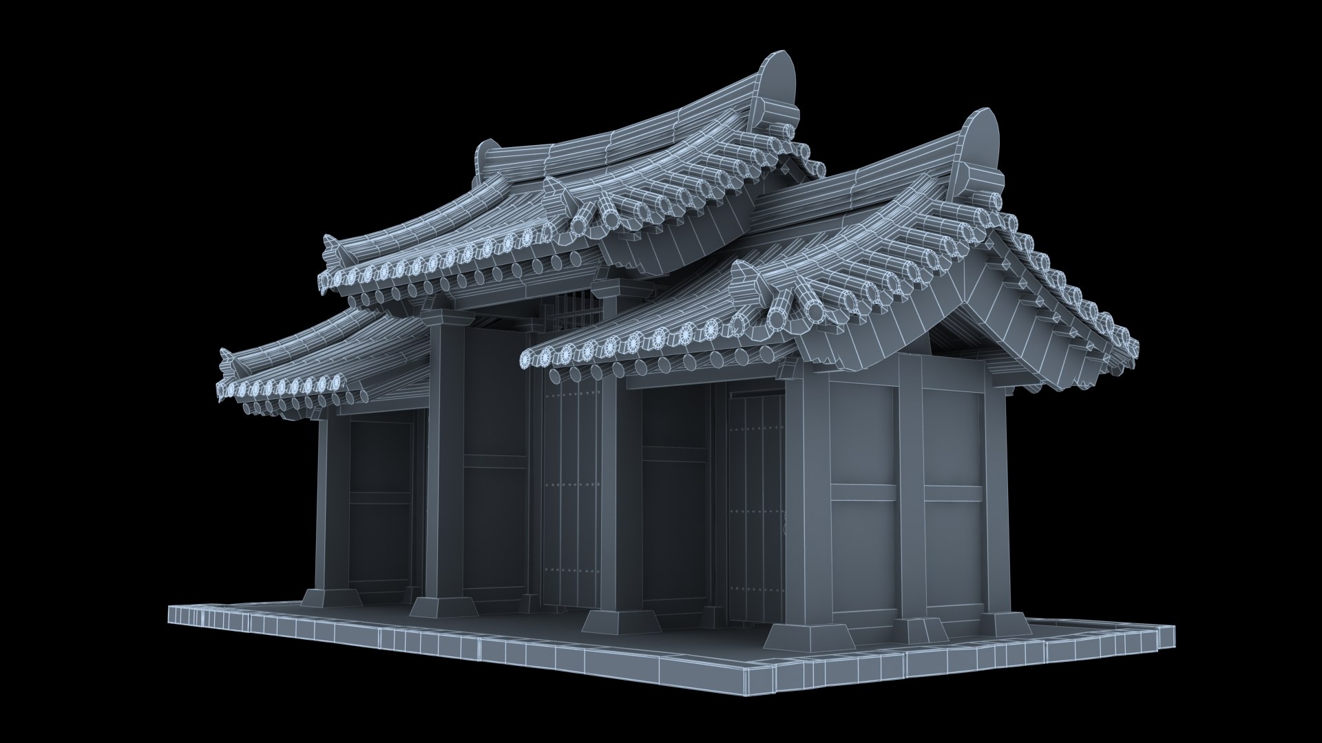 3D Korea house gate Soseldemun model - TurboSquid 2019949