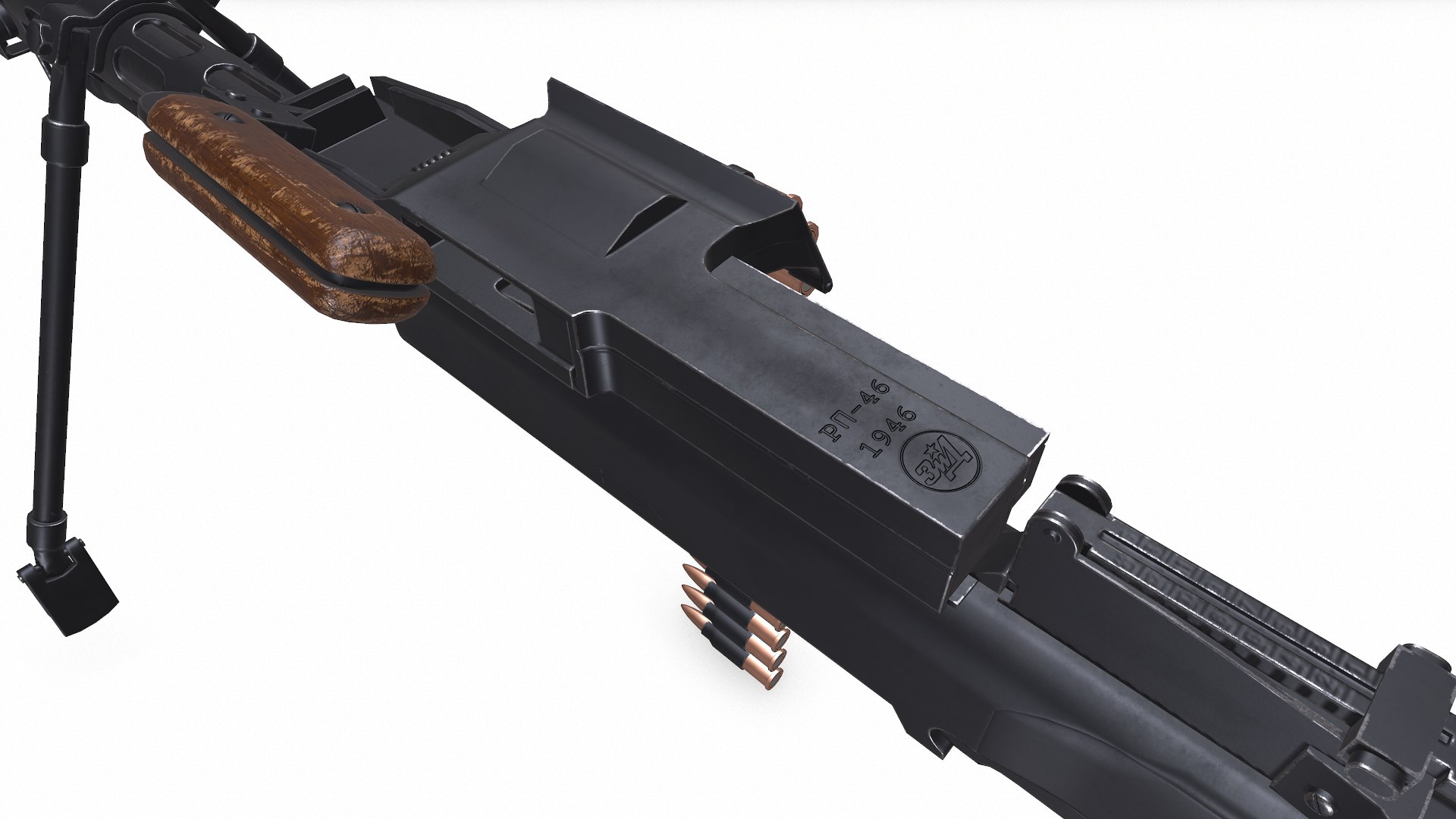3D RP-46 Machine Gun Low-poly PBR Model - TurboSquid 2262527