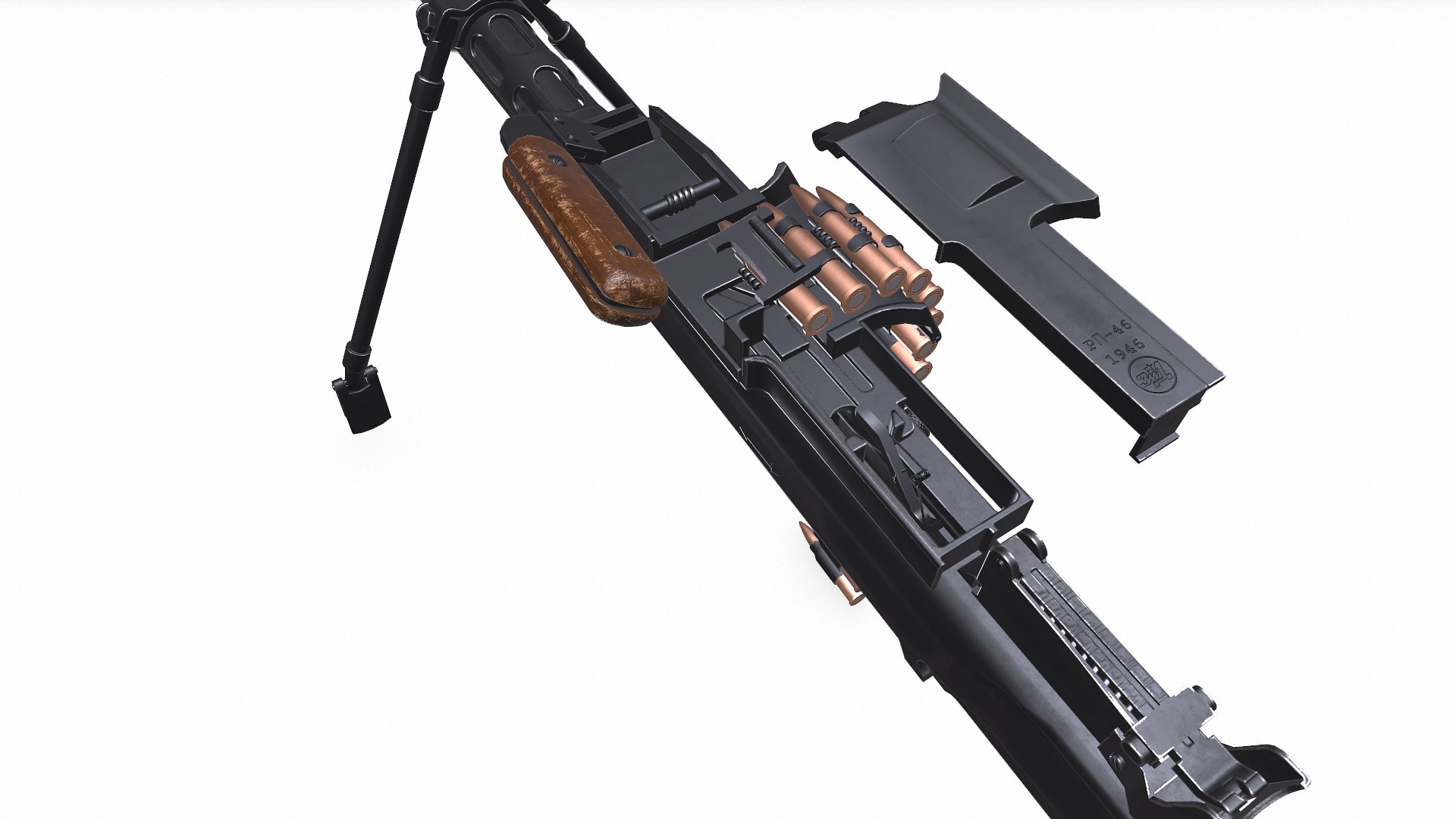 3D RP-46 Machine Gun Low-poly PBR Model - TurboSquid 2262527