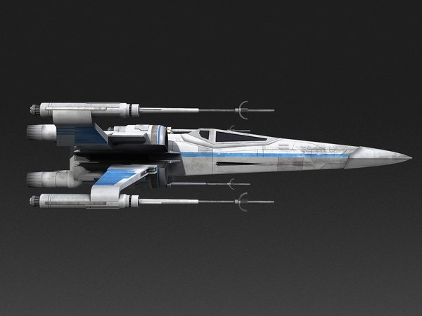 resistance x-wing fighter star 3d obj