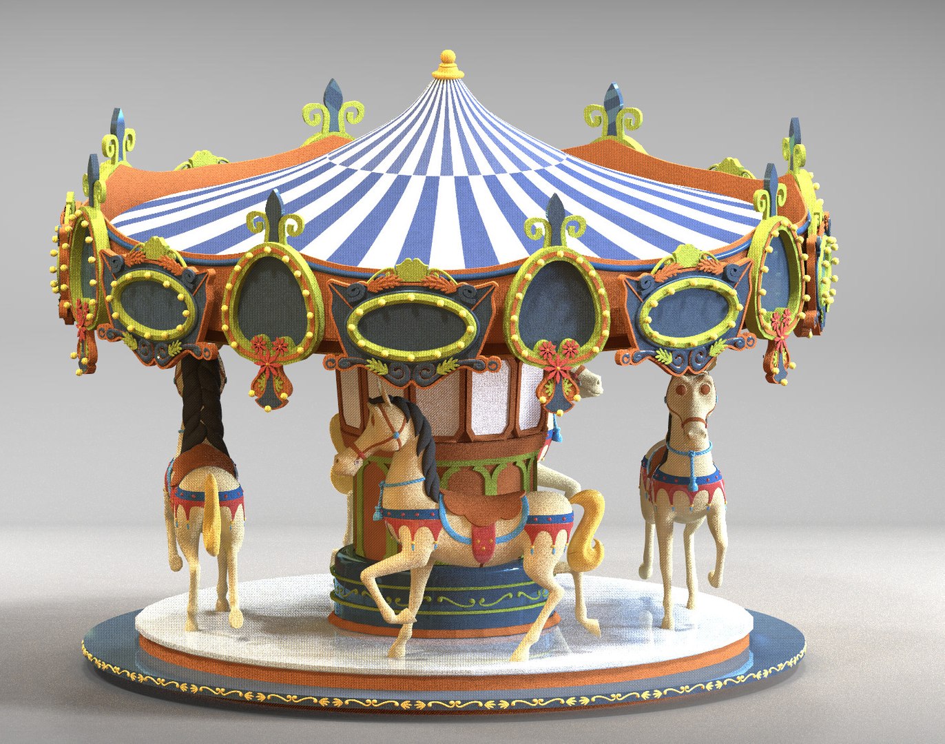 Carousel Fully Design Allows 3D - TurboSquid 1298198