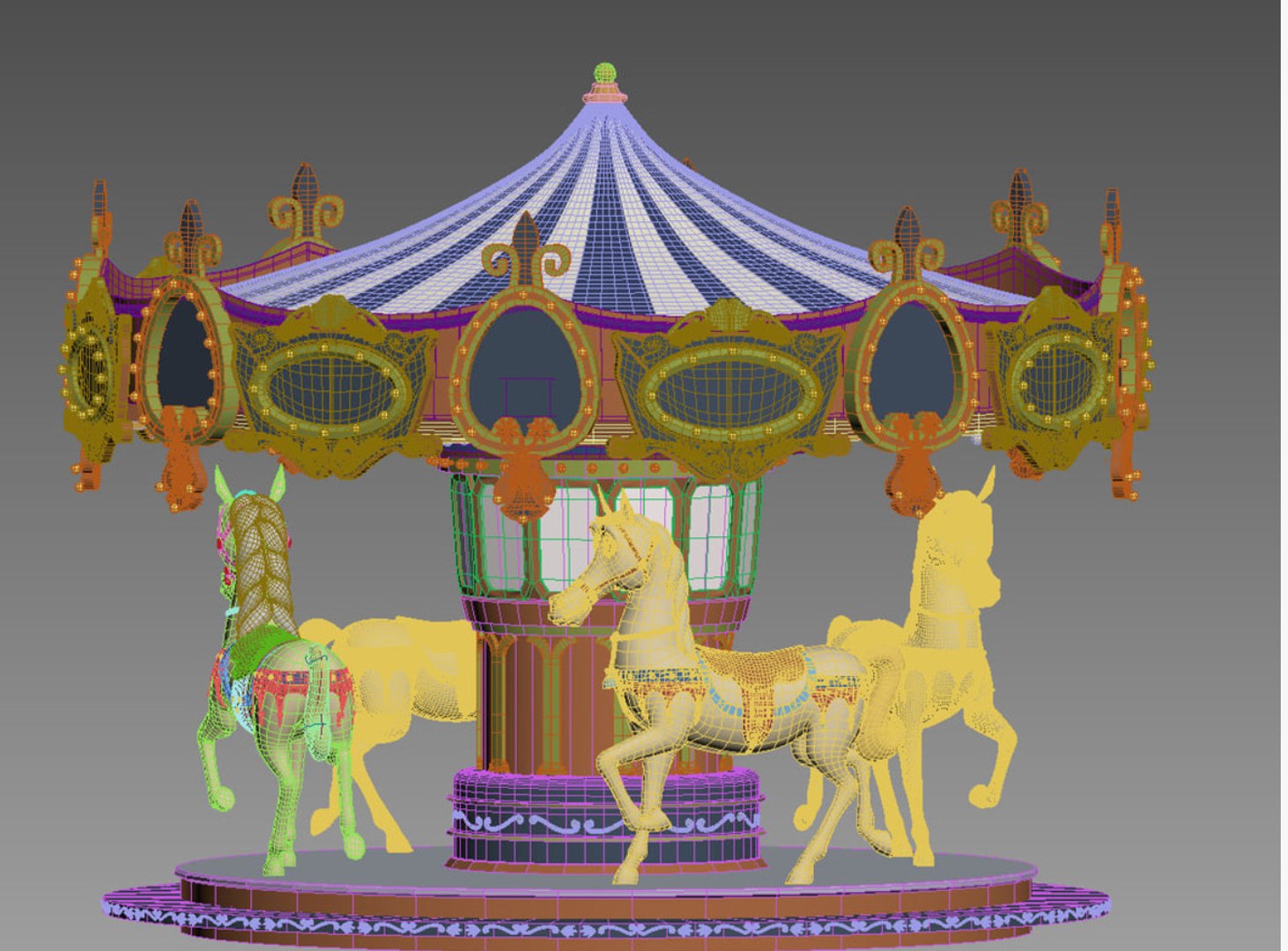 Carousel Fully Design Allows 3D - TurboSquid 1298198