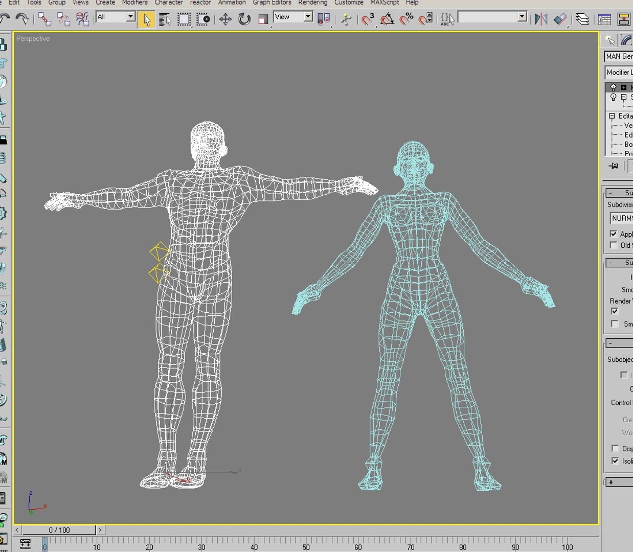 Generic Male Female Bodies 3d Model