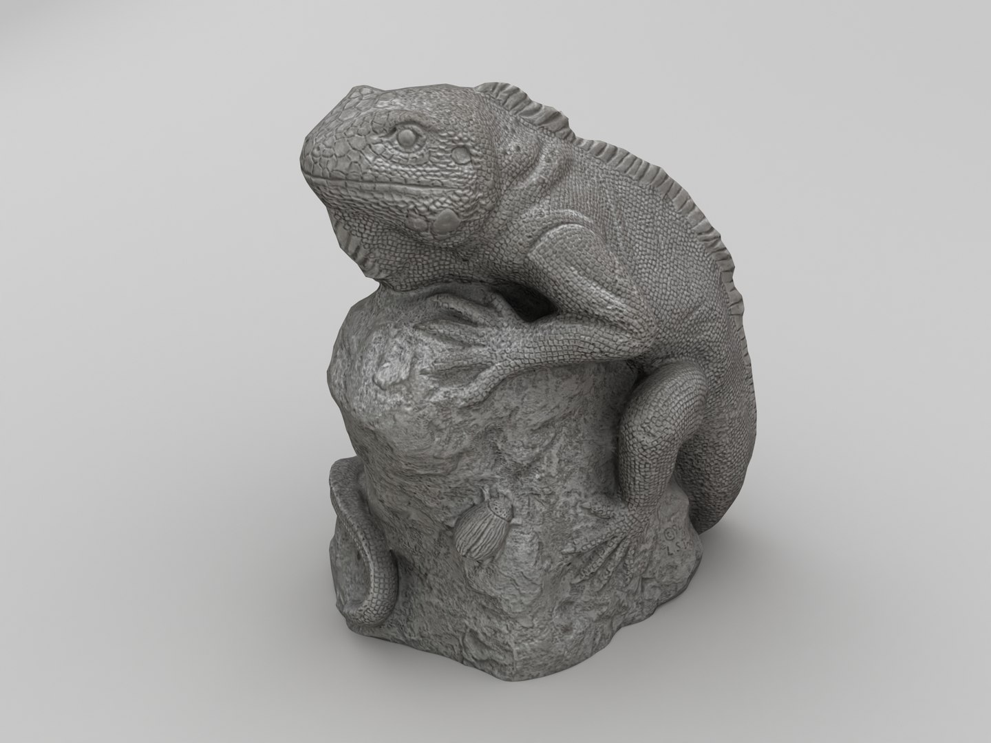 Lizard Statue Animal Model - TurboSquid 1504902